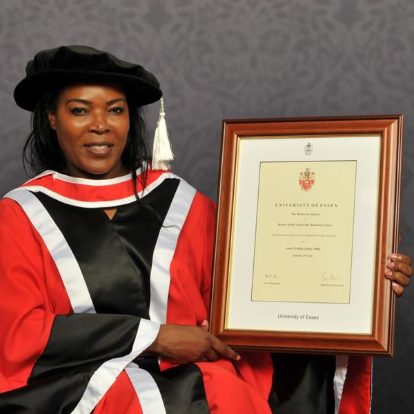 Anne Wafula Strike receives honorary degree at Essex | University of Essex